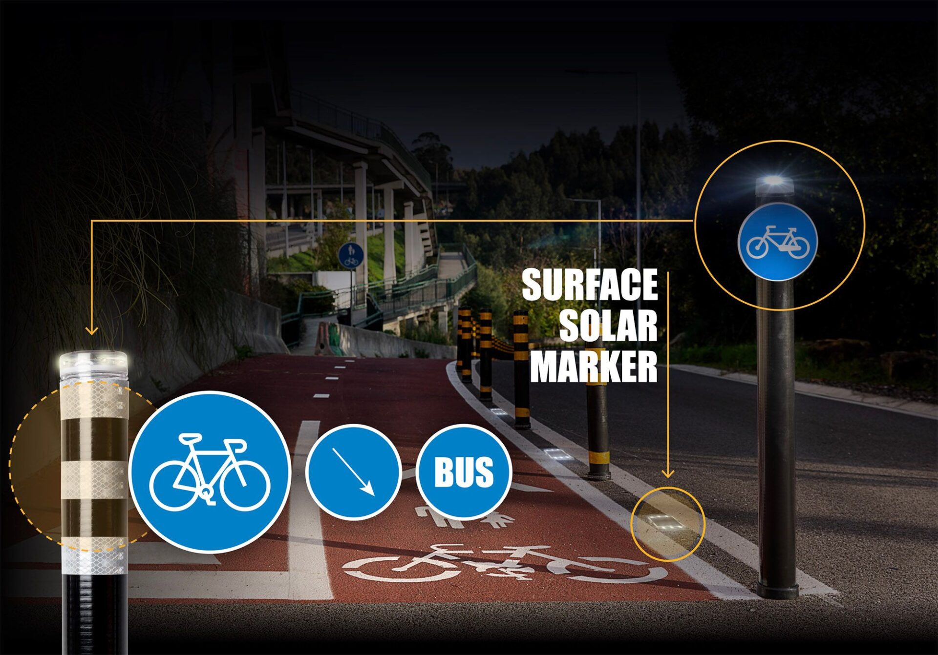 Cycle lane smart signage - Smartpath Projects